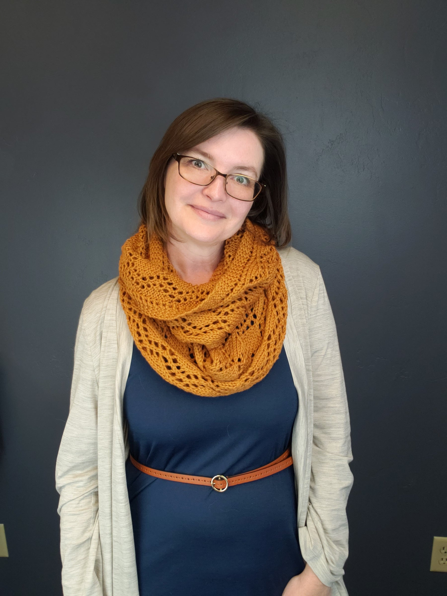 Diamond Trellis Lace Infinity Cowl Pattern - Twice Sheared Sheep