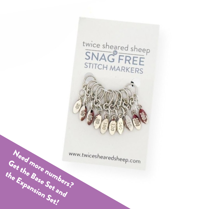 Cast On Counting Stitch Markers - Count By 20's - Twice Sheared Sheep