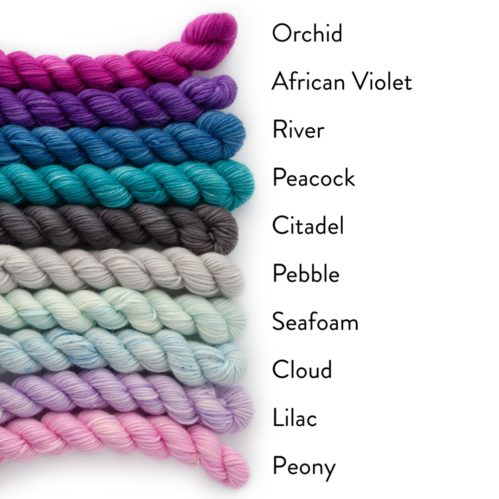 COLORSTORY DK COLOR SAMPLER - "Unicorn" Colorway - Twice Sheared Sheep