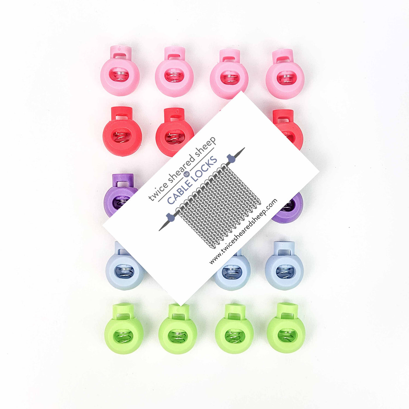 Cable Locks - Circular Needle Cord Stops - Twice Sheared Sheep