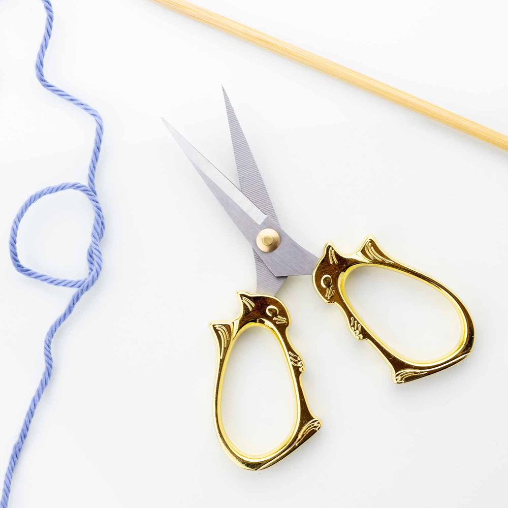 Golden Cat Embroidery Scissors - Twice Sheared Sheep
