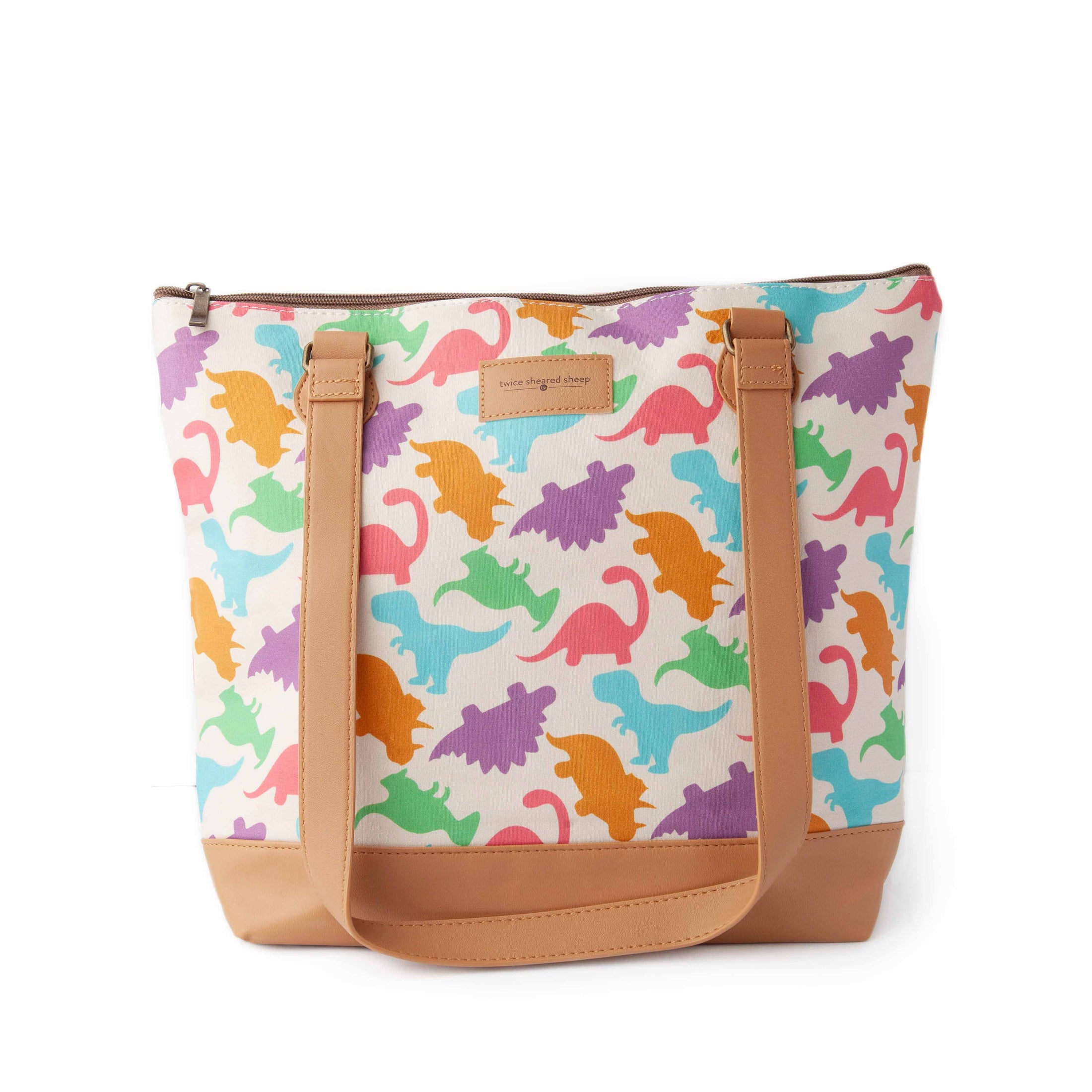 Dino Mega Trinity Bag – Large Zippered Knitting Project Bag - Twice ...