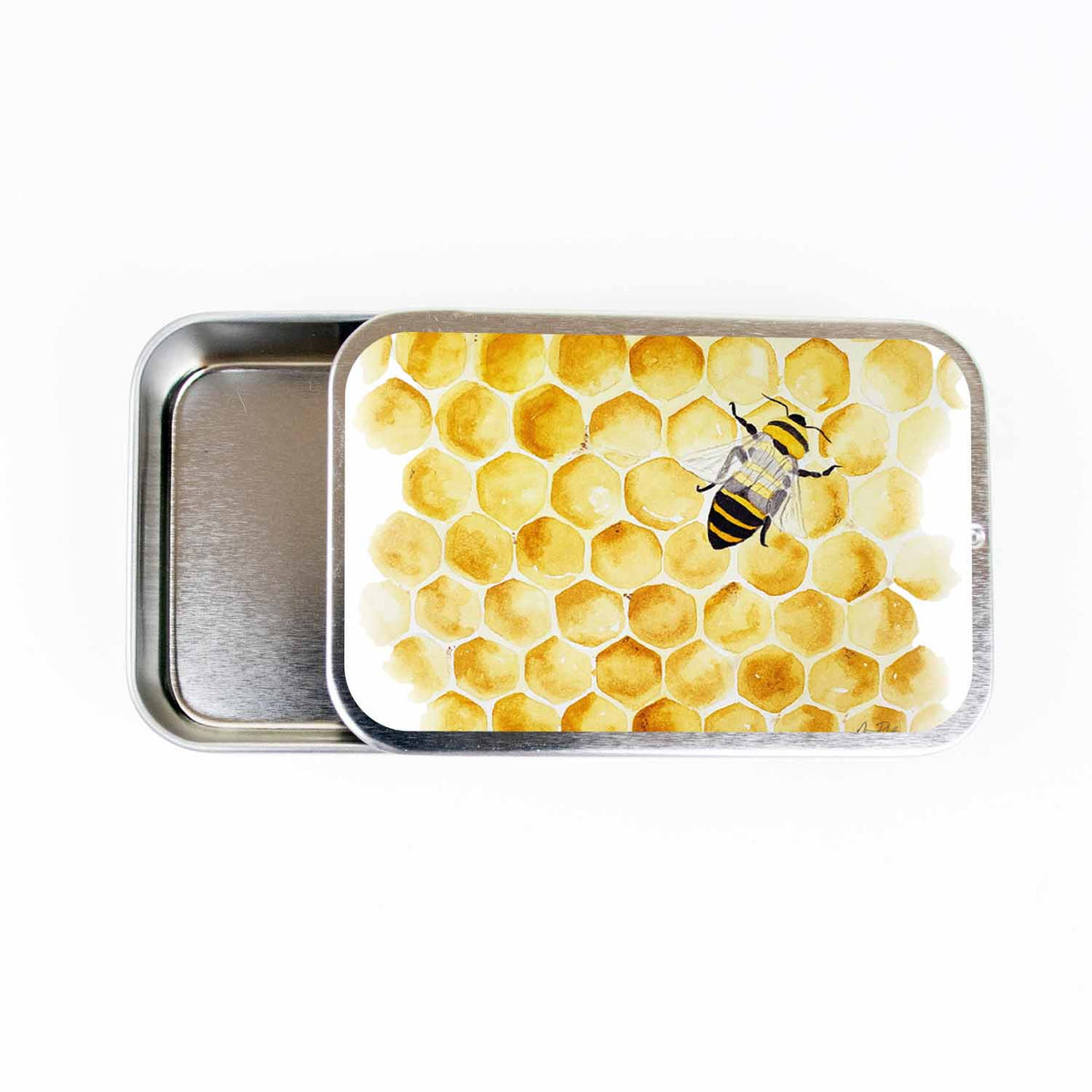 Honey Bee Stitch Marker Storage Tin - Twice Sheared Sheep