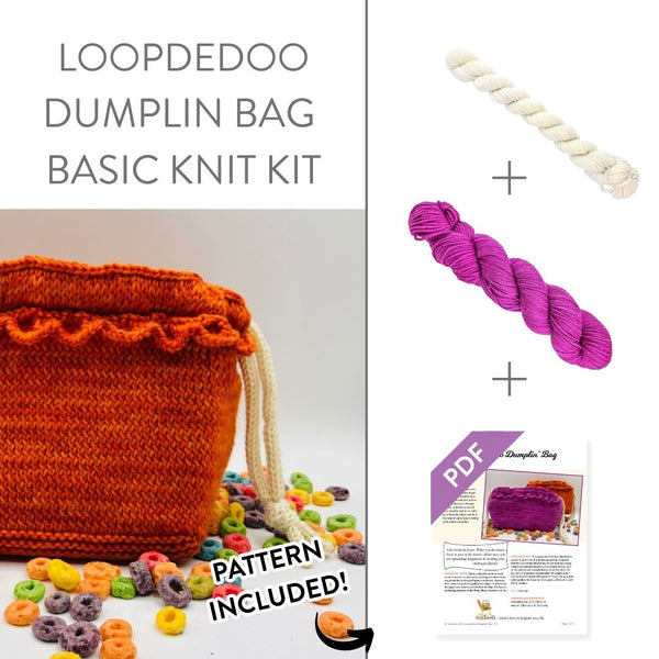 Loopdedoo Dumplin Bag Basic Knit Kit - Twice Sheared Sheep
