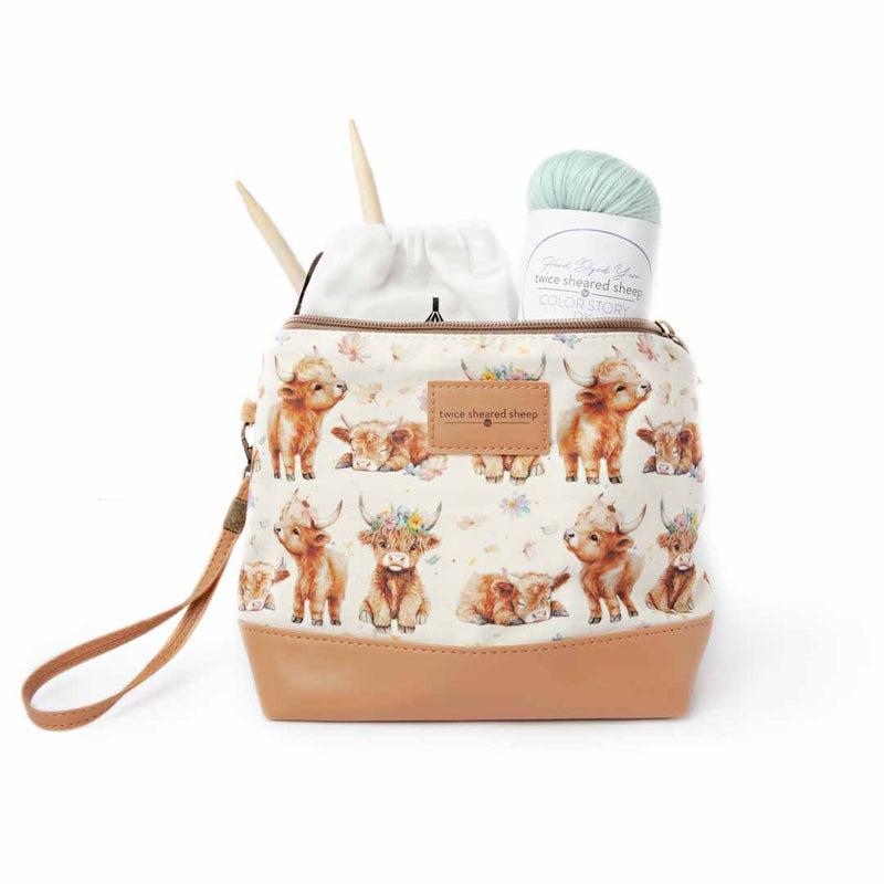Mini Trini Bag – Small Zippered Sock Project Bag - Maisy the Highland ...