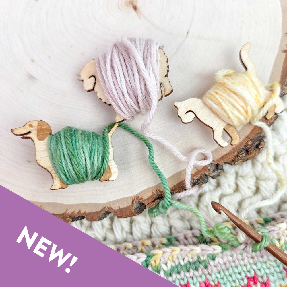 Little Dog Yarn Bobbins - End Minders - Twice Sheared Sheep