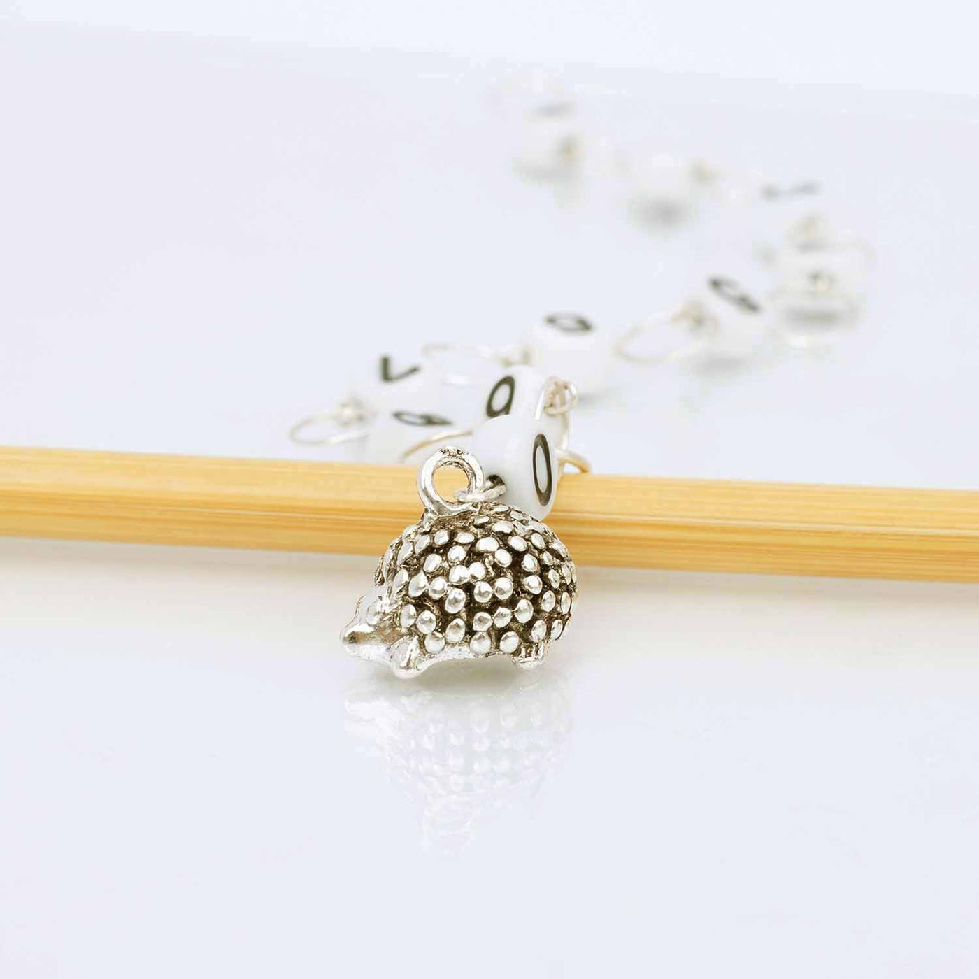 Silver Hedgehog Chain Row Counter - Twice Sheared Sheep