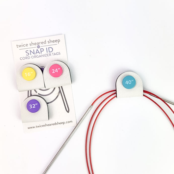 Snap ID Cord Organizer Tags - Standard Number Sizing - Twice Sheared Sheep