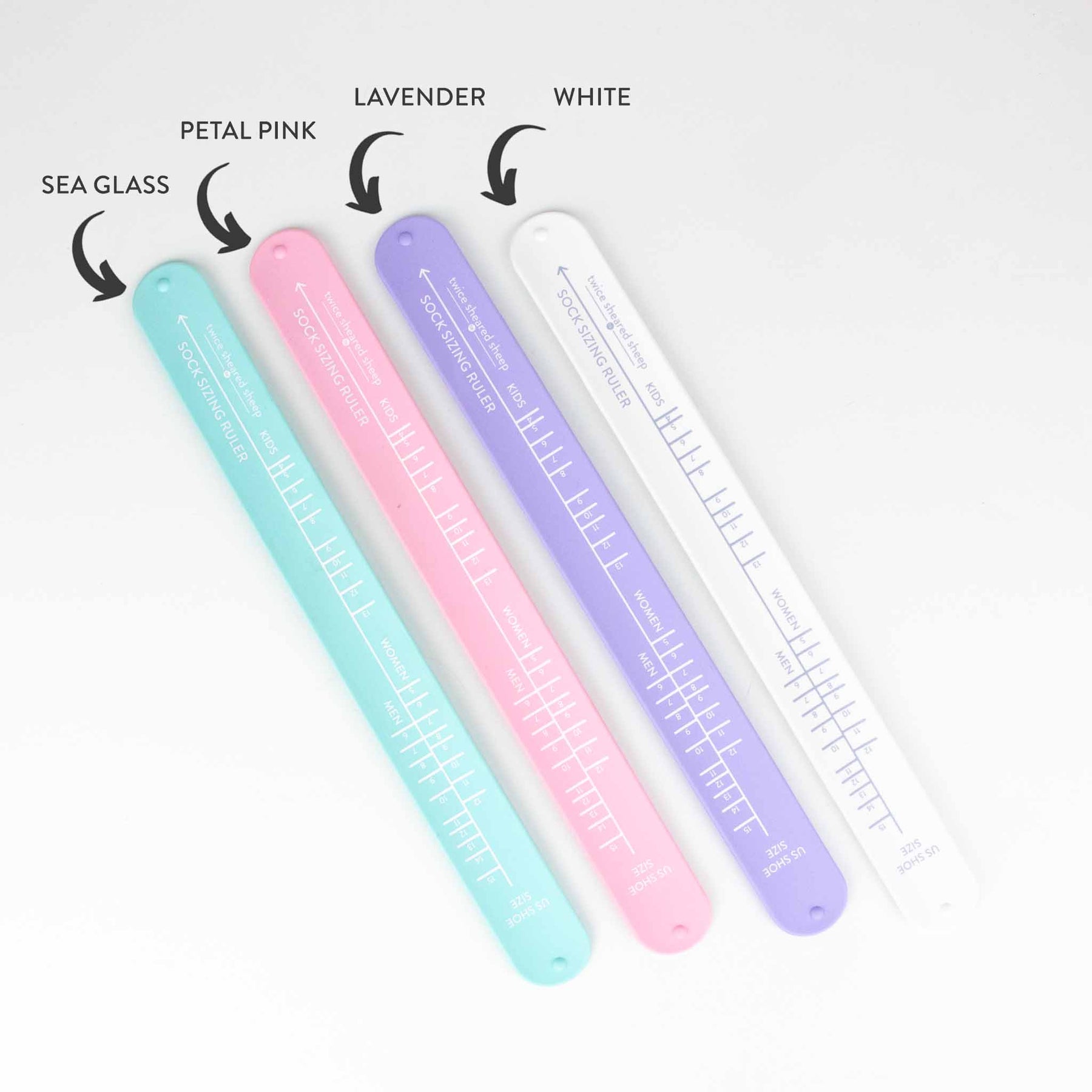 Sock Sizing Ruler - Sock Knitting Bracelet Ruler - Twice Sheared Sheep