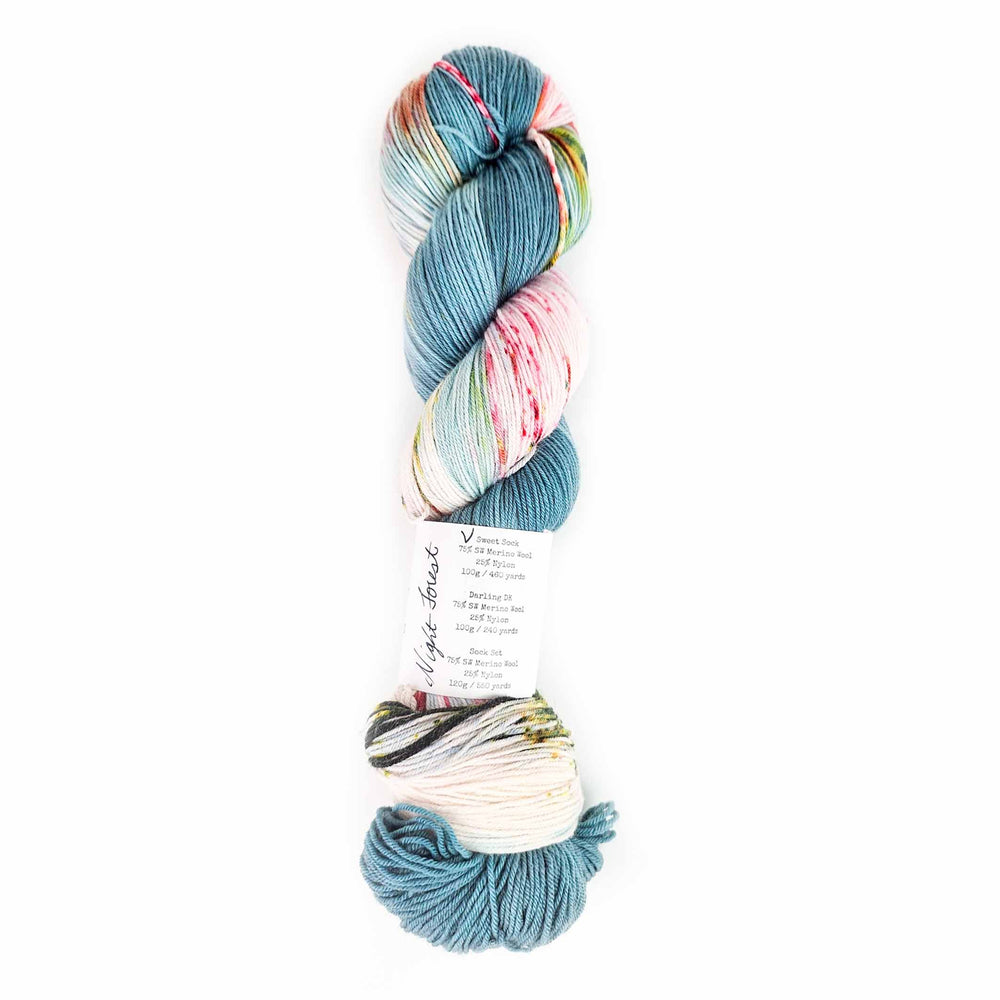 Sweet Tea Yarns Fingering Weight Yarn - Night Forest - Twice Sheared Sheep