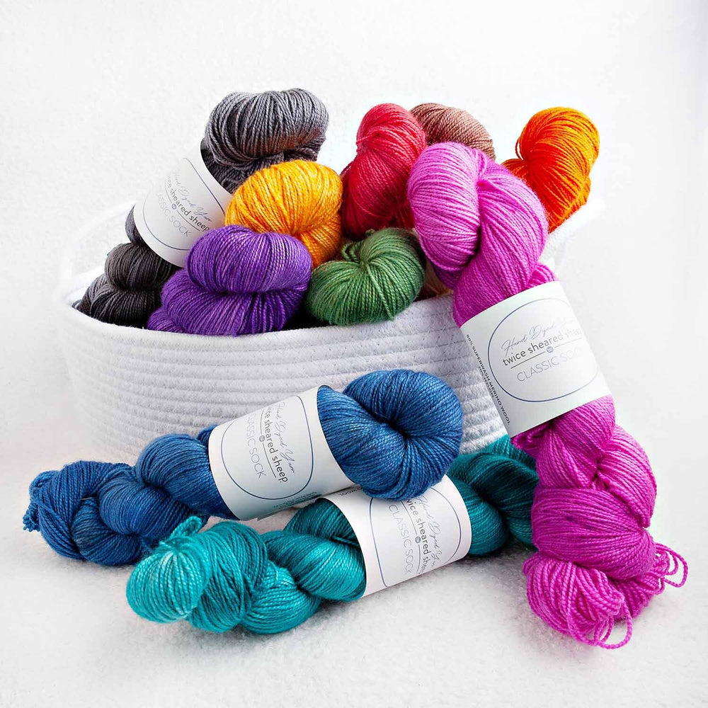 TSS Classic Sock - Hand Dyed Fingering Weight Yarn - Clover - Twice ...