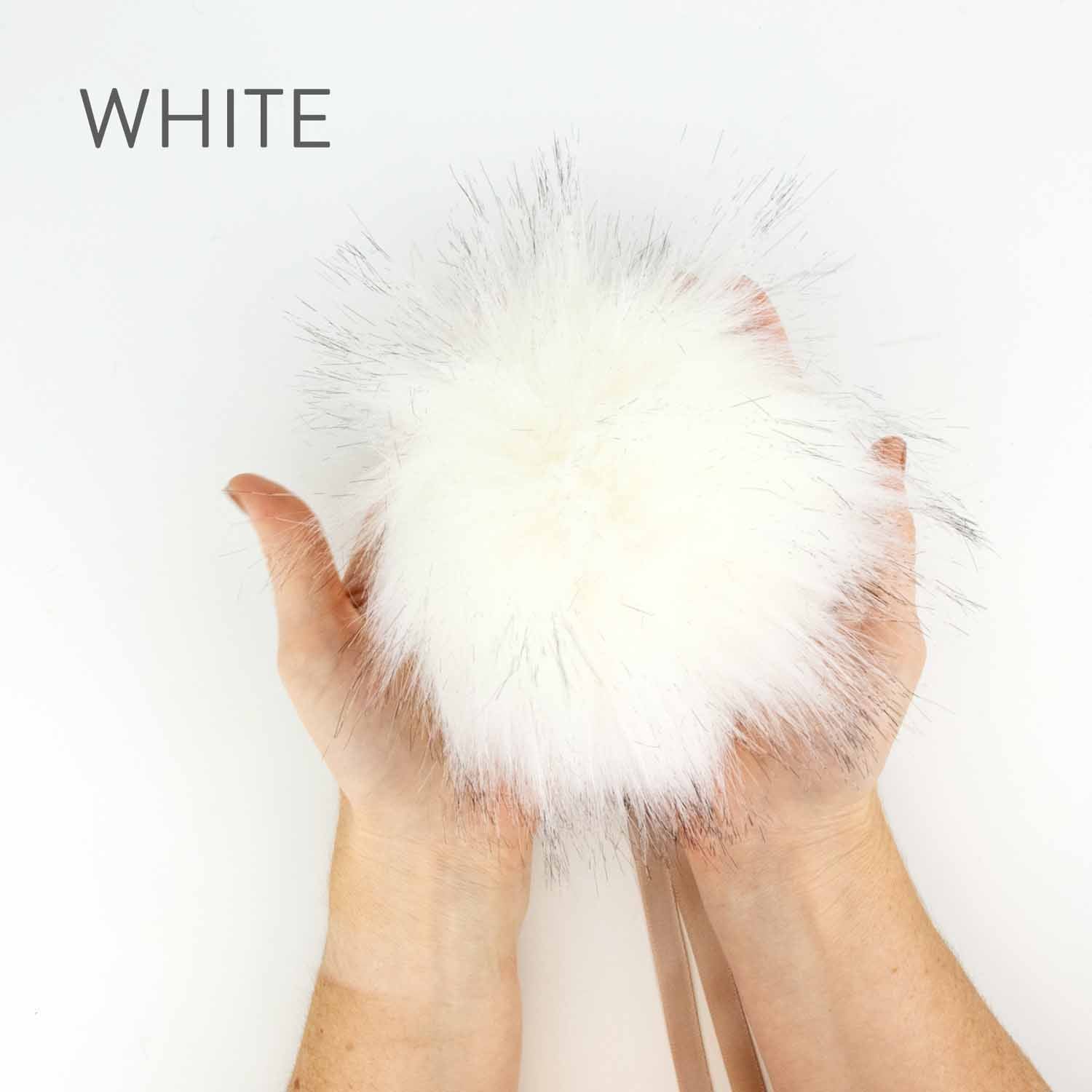 Elastic Loop Pom Poms 16 Pieces Faux Fur Pom Poms For Hats - Elastic ...
