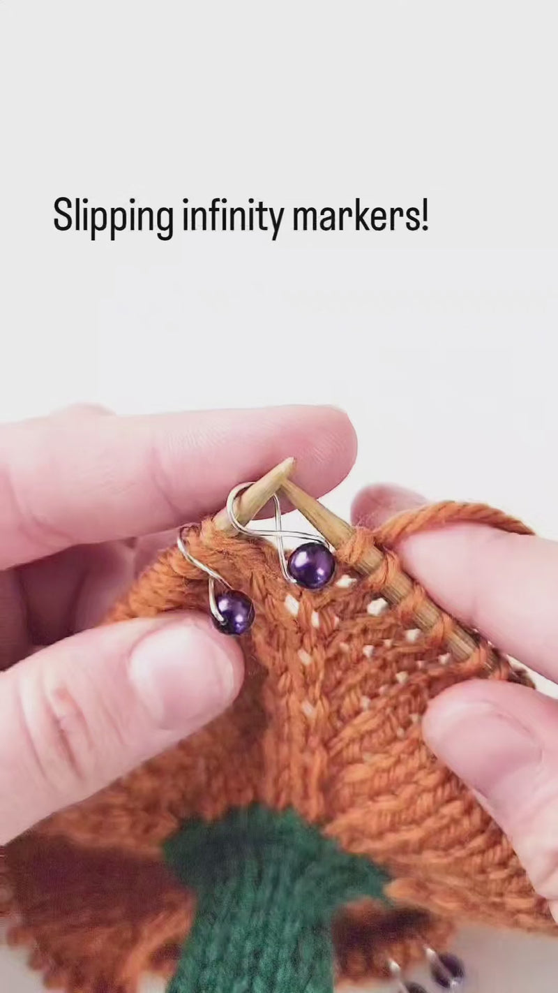 Fairy Lights Infinity Ring Stitch Markers for Knitting - Twice Sheared ...