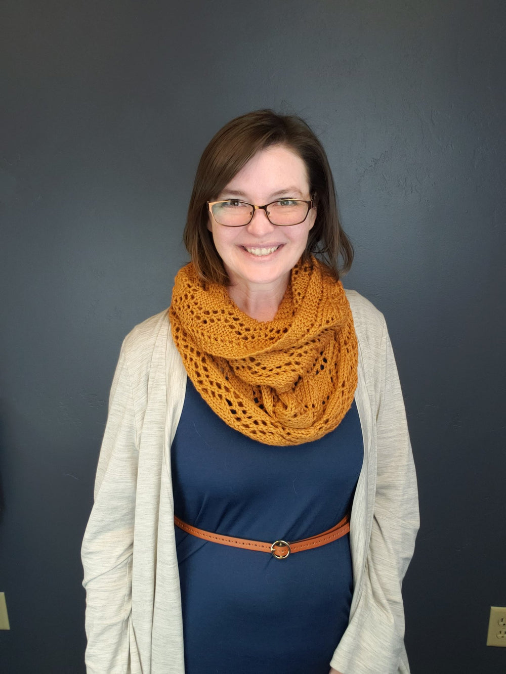 Diamond Trellis Lace Infinity Cowl Pattern - Twice Sheared Sheep